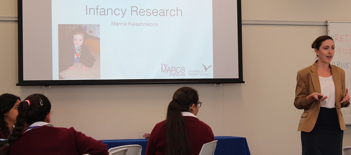 MARCS BabyLab presents to Western Sydney high school students